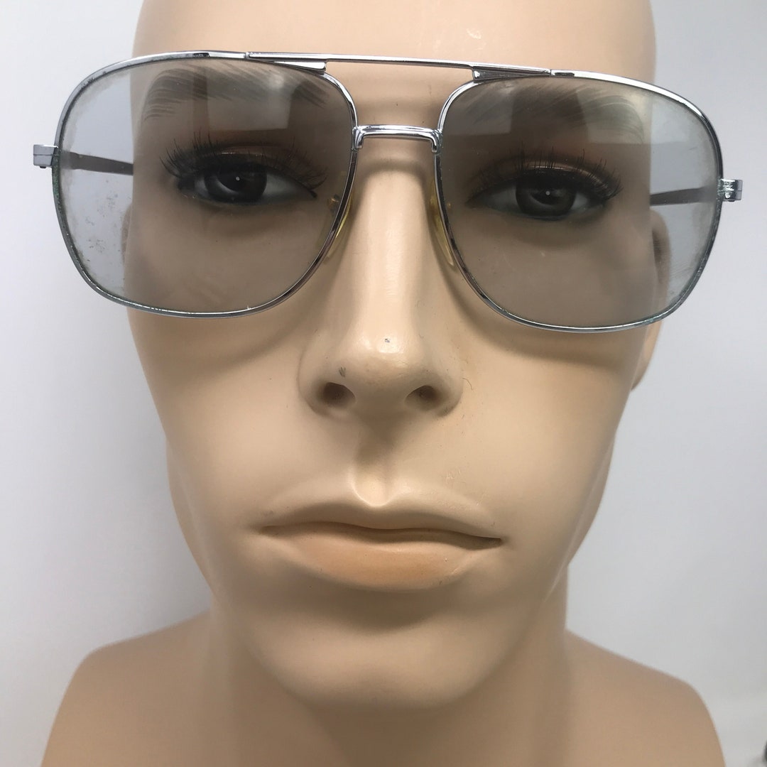 Vintage Mens Eyeglasses Glasses Frames Silver Pilot Eyeglasses - Etsy