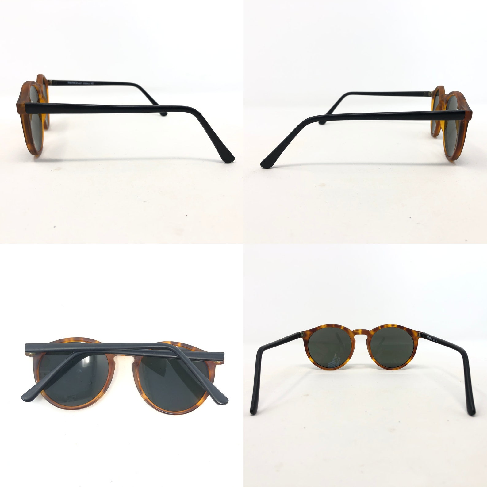 Vintage Foster Grant 25004 Sunglasses Brown Tortoise Round Panto Sun ...