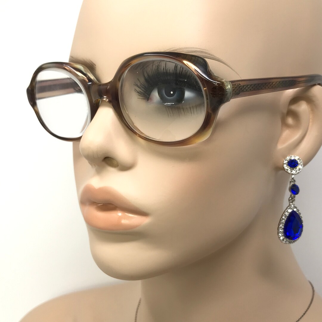 Vintage Hadley Zina Eyeglasses Glasses Frame Brown Thick Horn Rim Used ...