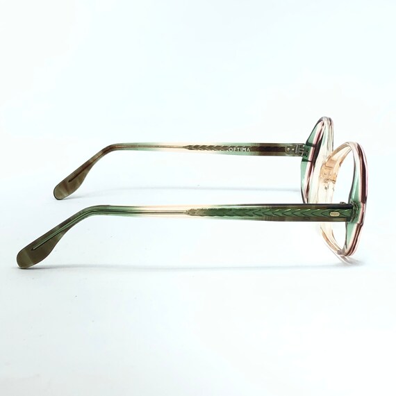 Vintage Optima Eyeglasses Glasses Frame Brown Clear U… - Gem