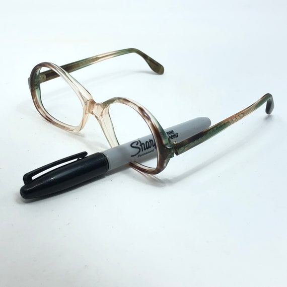 Vintage Optima Eyeglasses Glasses Frame Brown Clear U… - Gem