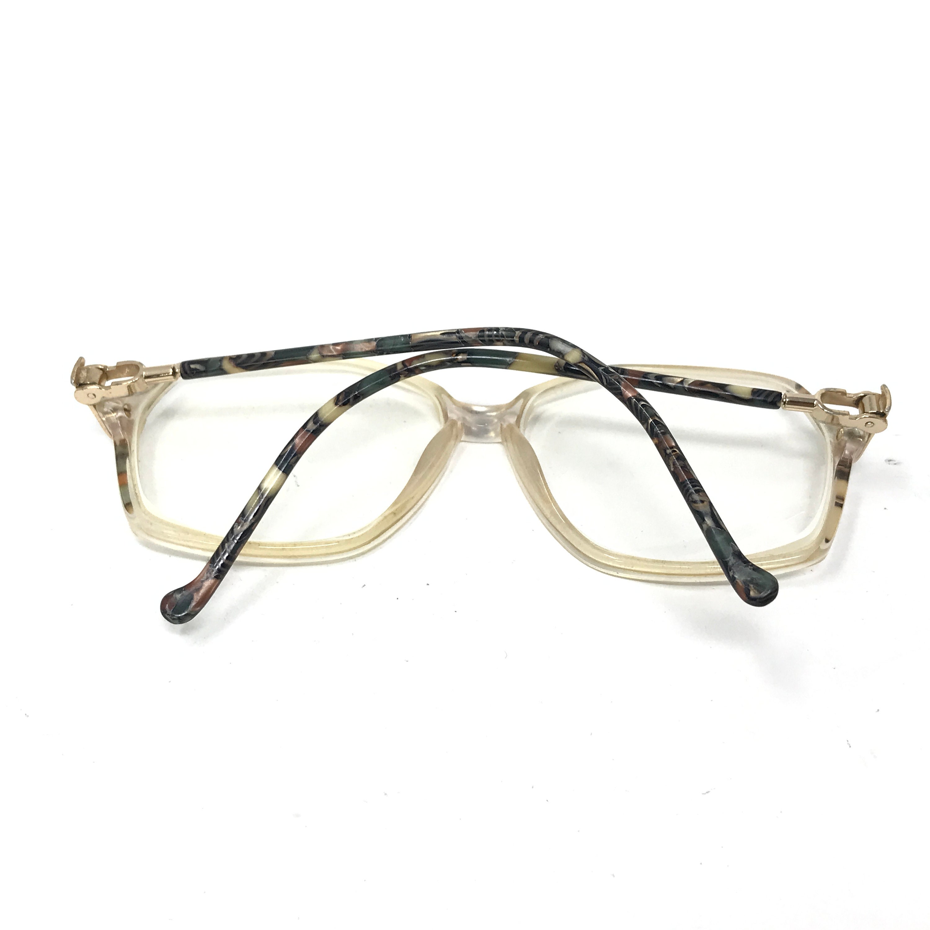 Vintage Square Eyeglasses Glasses Frame Clear Brown Used - Etsy