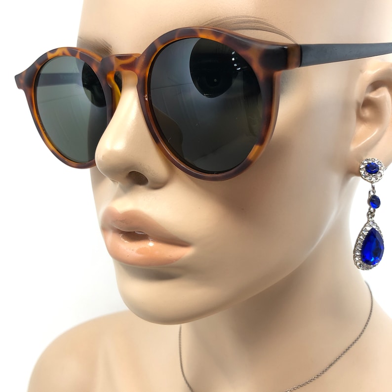 Vintage Foster Grant 25004 Sunglasses Brown Tortoise Round Panto Sun ...