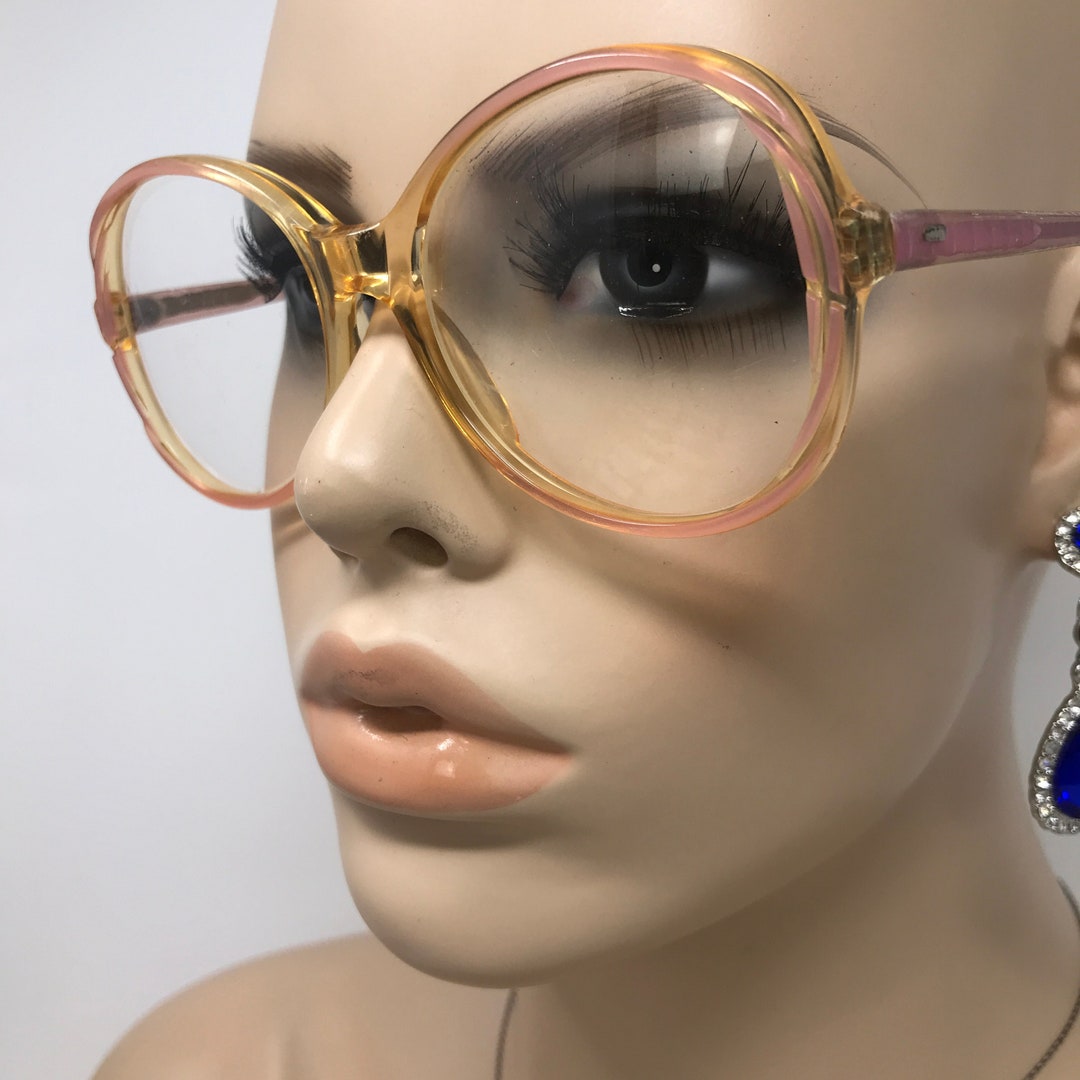 Vintage Pennine Molly Eyeglasses Glasses Frames Pink Rounded Eyeglasses ...