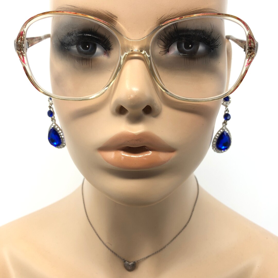 Vintage Zodiac Doreen Eyeglasses Glasses Frames Brown Clear Square ...