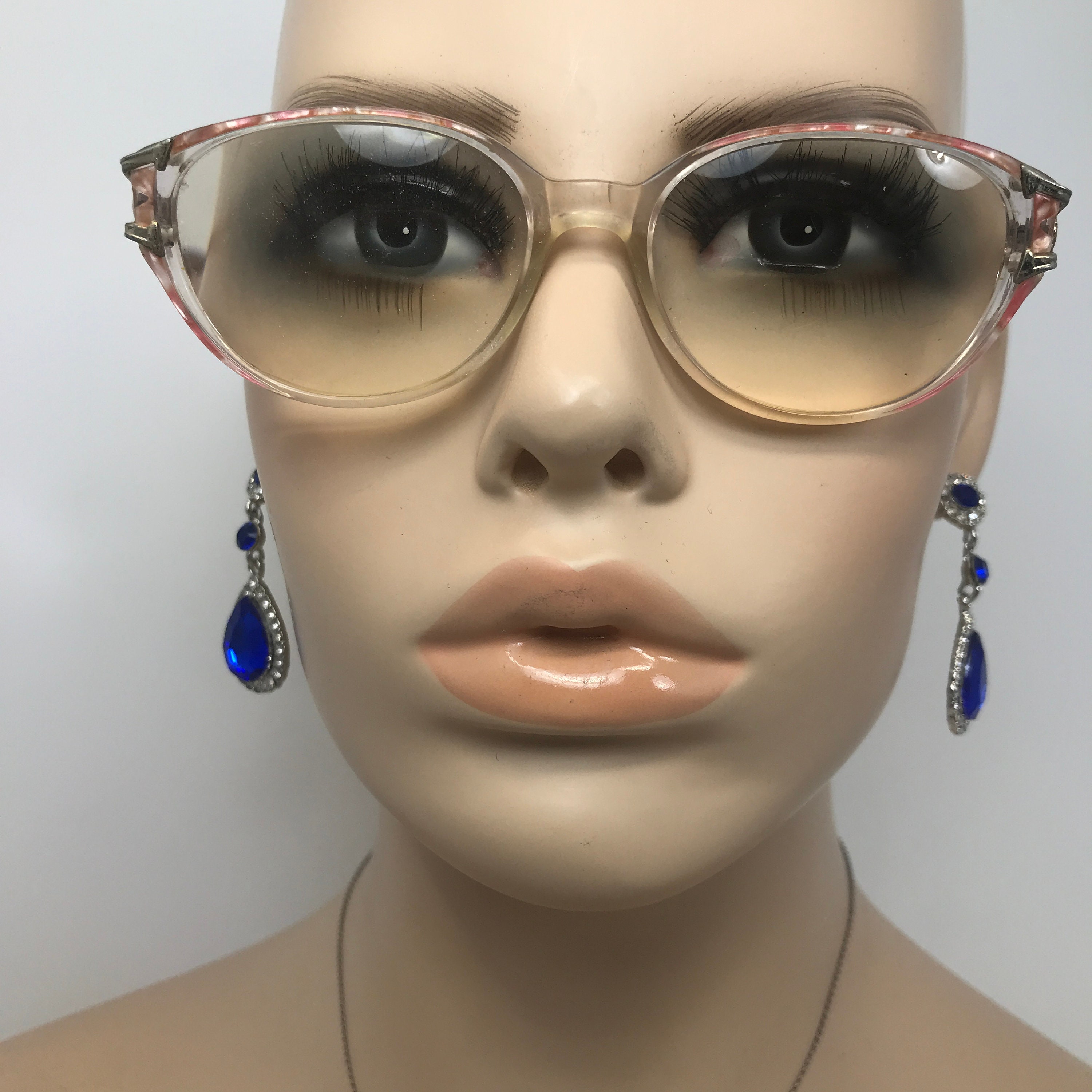 Vintage Zen Optical Marion Eyeglasses Glasses Frame Pink Oval Used ...