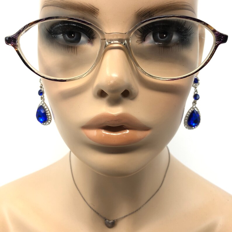 Vintage Zodiac Lorna Eyeglasses Glasses Frames Purple Oval Eyeglasses ...