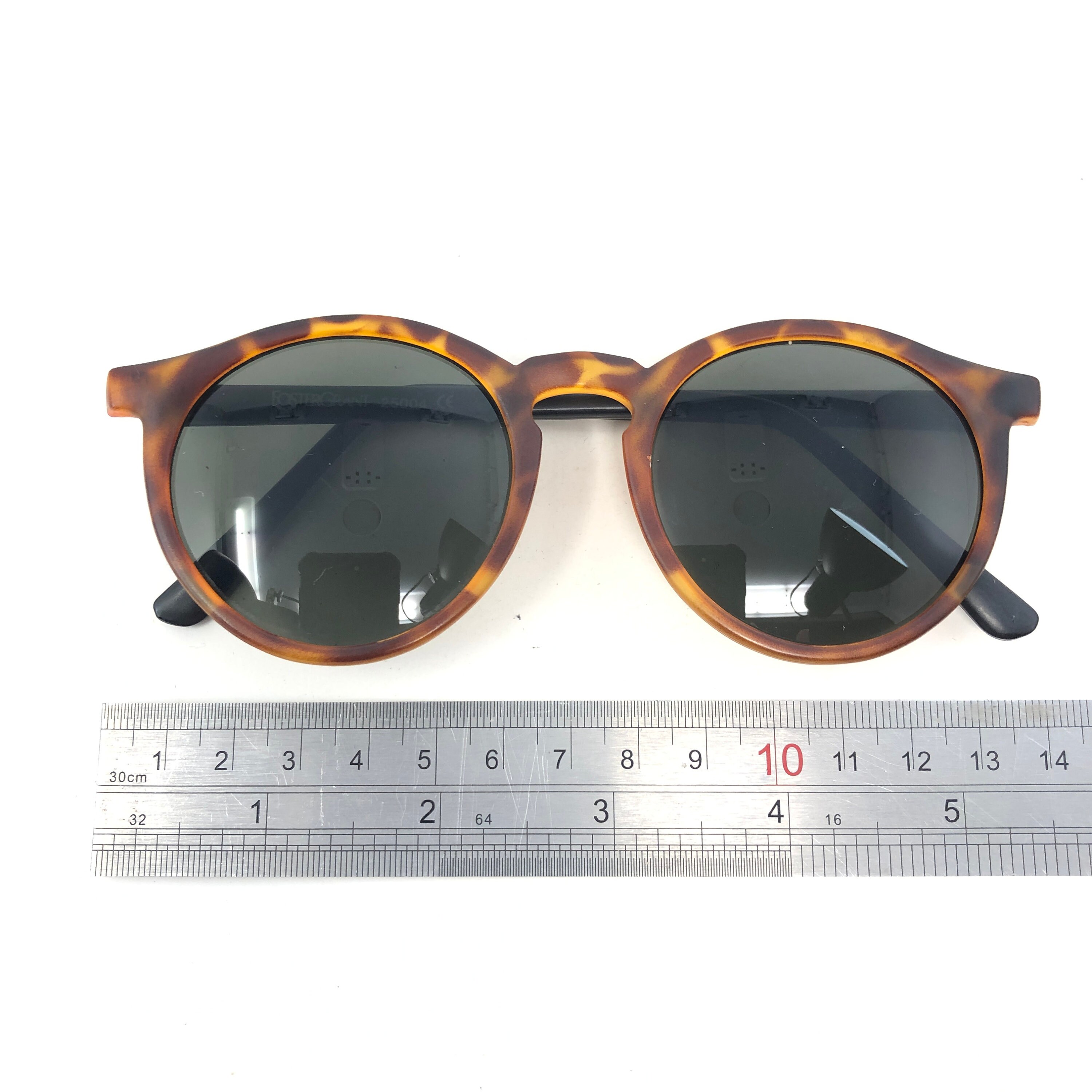 Vintage Foster Grant 25004 Sunglasses Brown Tortoise Round Panto Sun ...