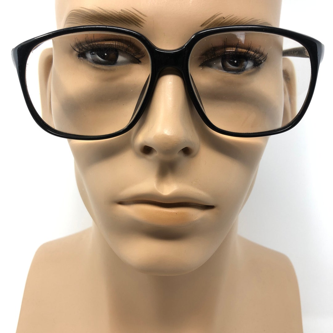 Vintage Geek Eyeglasses Gus Eye Glasses Frame Black Used Eyeglass ...