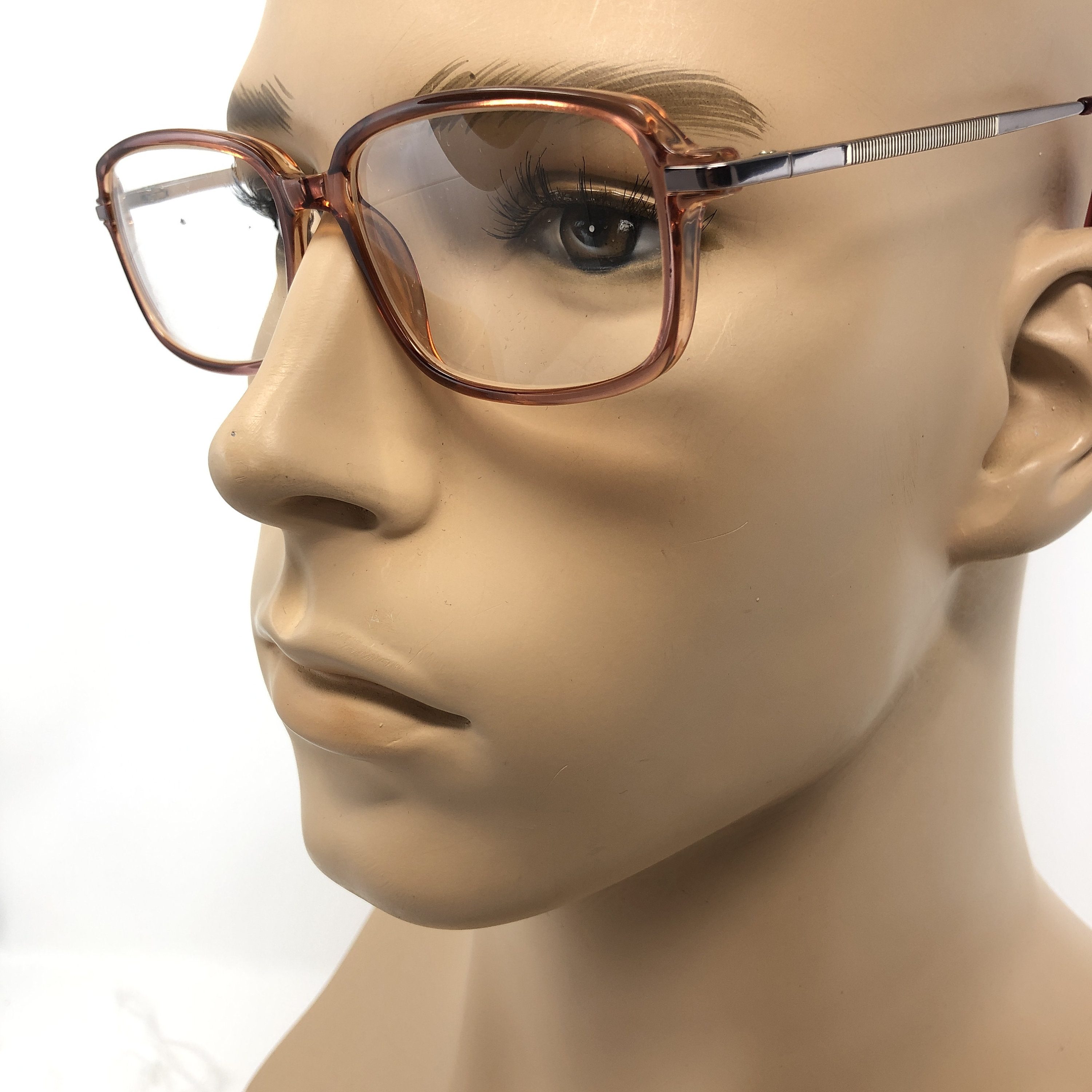Vintage D&A Colonel Eyeglasses Glasses Frames Brown Square Eyeglasses ...