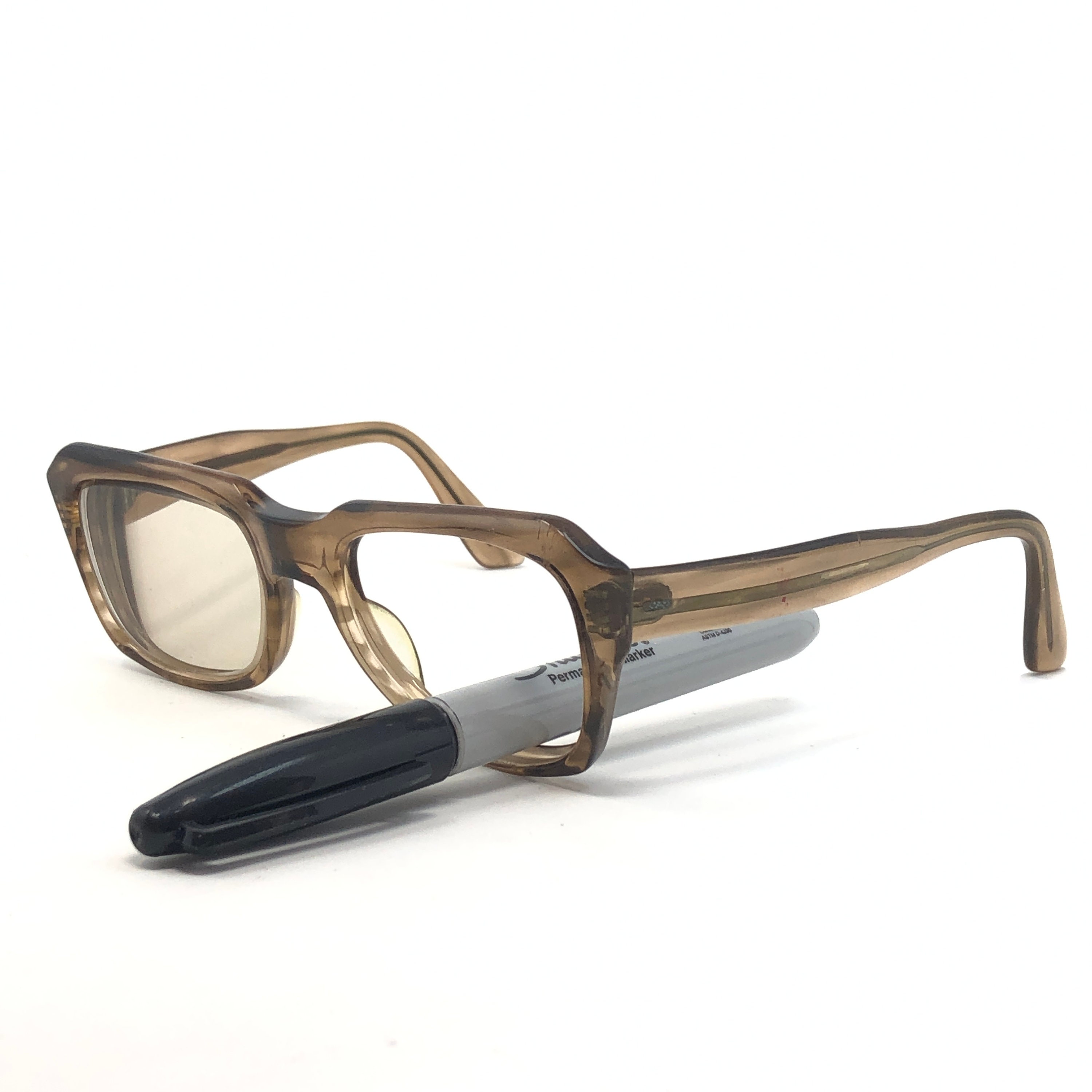Vintage Geek Eyeglasses Glasses Frame Brown Square Used - Etsy
