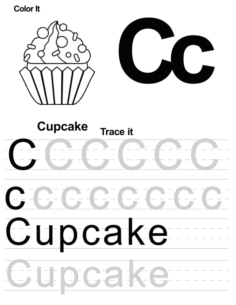 Little Monster Tracing and Coloring Book | Etsy