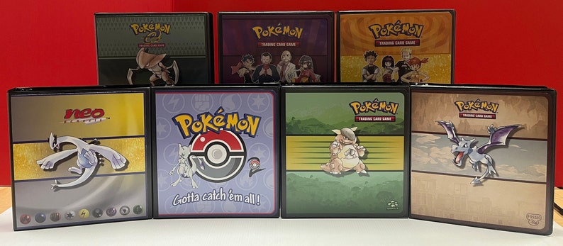 Vintage Custom Pokémon Trading Card 1.5” Binder W/ 9 Pocket Pages - Etsy