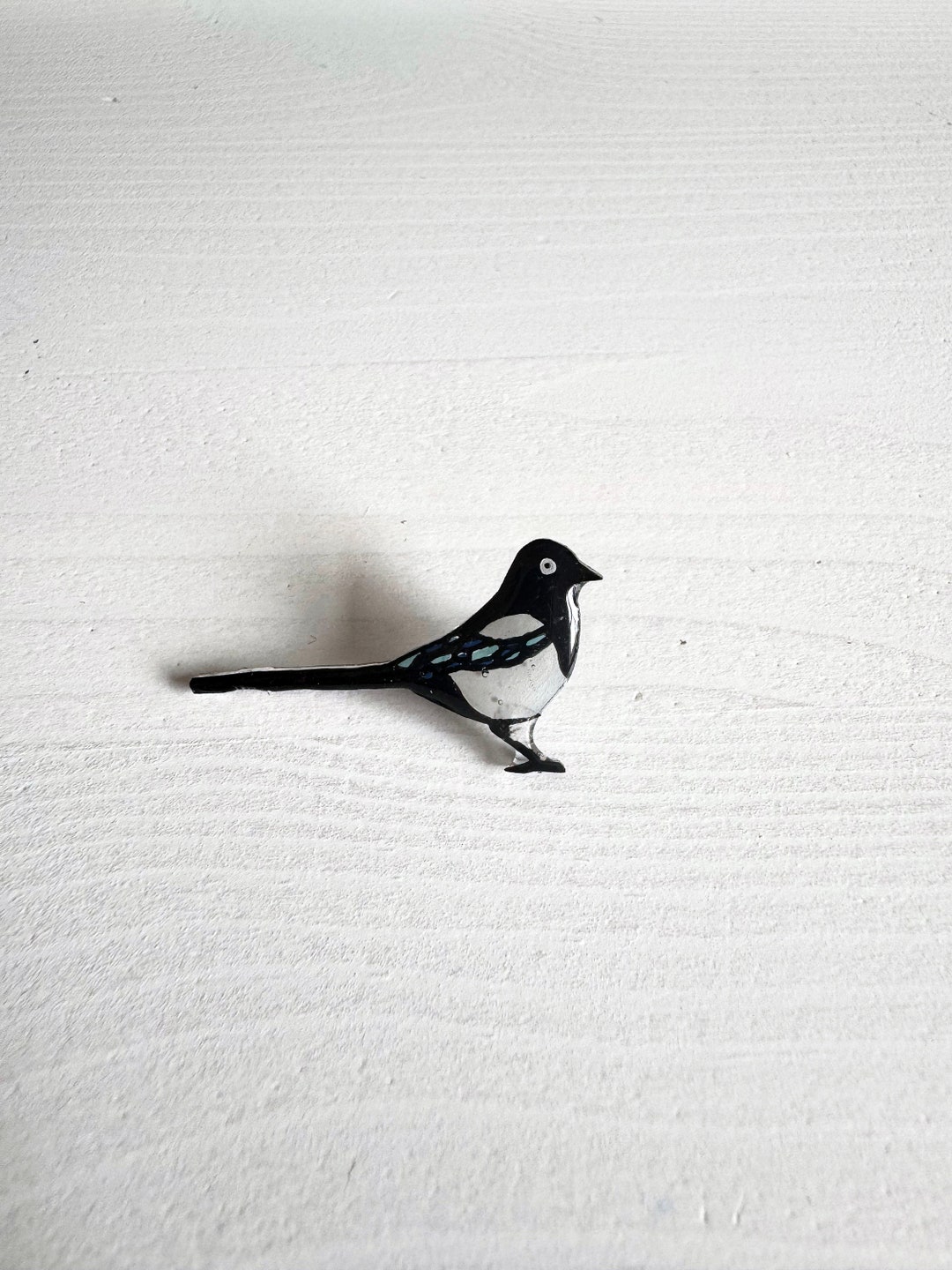 Magpie - Birds From UK - Handmade Pin - Etsy