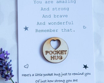 Pocket Hug Token, Pocket Hug and Envelope, Pocket Hug, Thinking of You ...