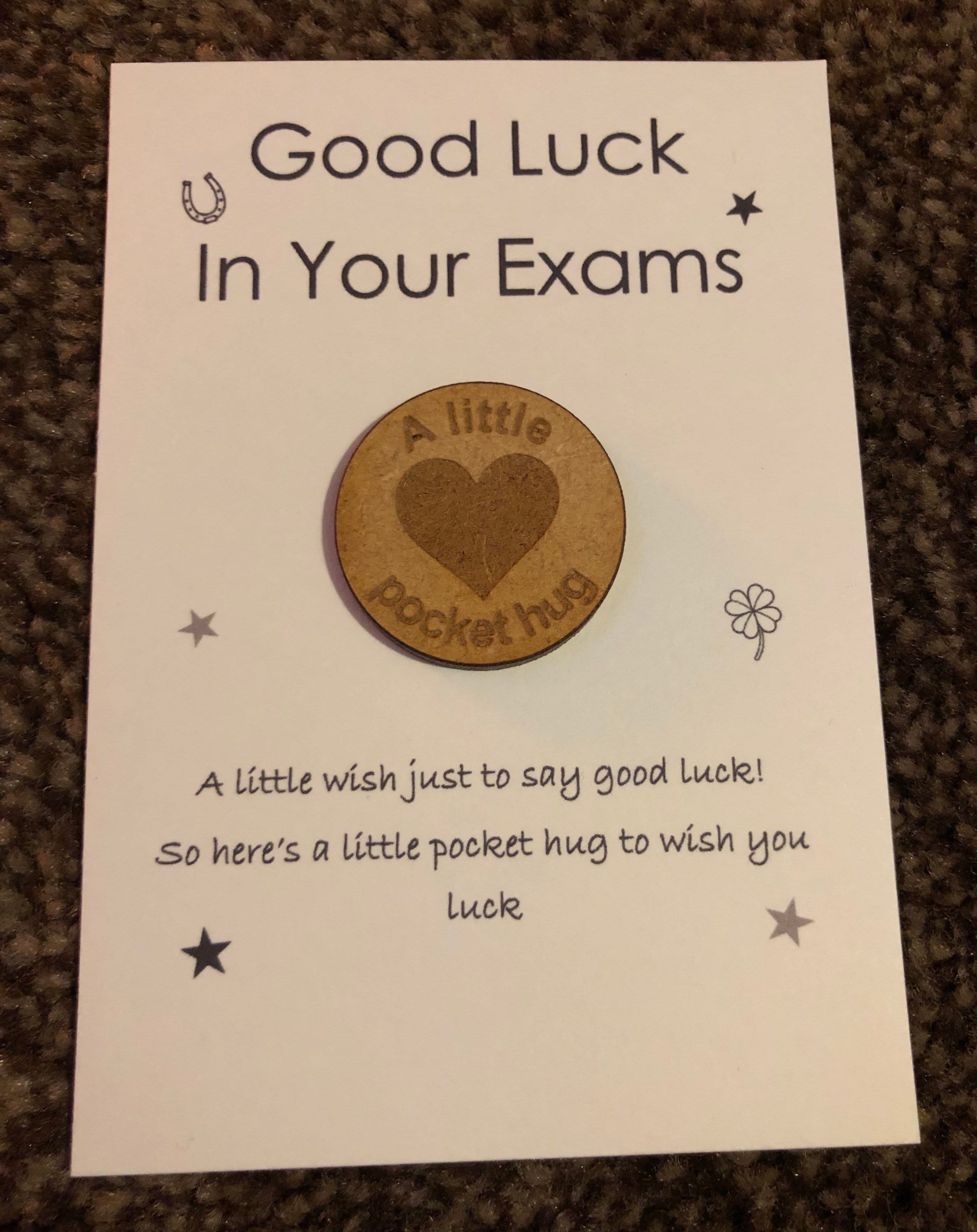 Good Luck in Your Exams Pocket Hug Token Gift | Etsy UK