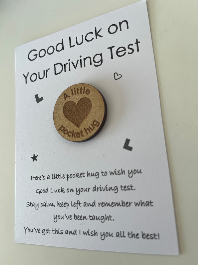 Good Luck on Your Driving Test Pocket Hug Gift Present - Etsy UK