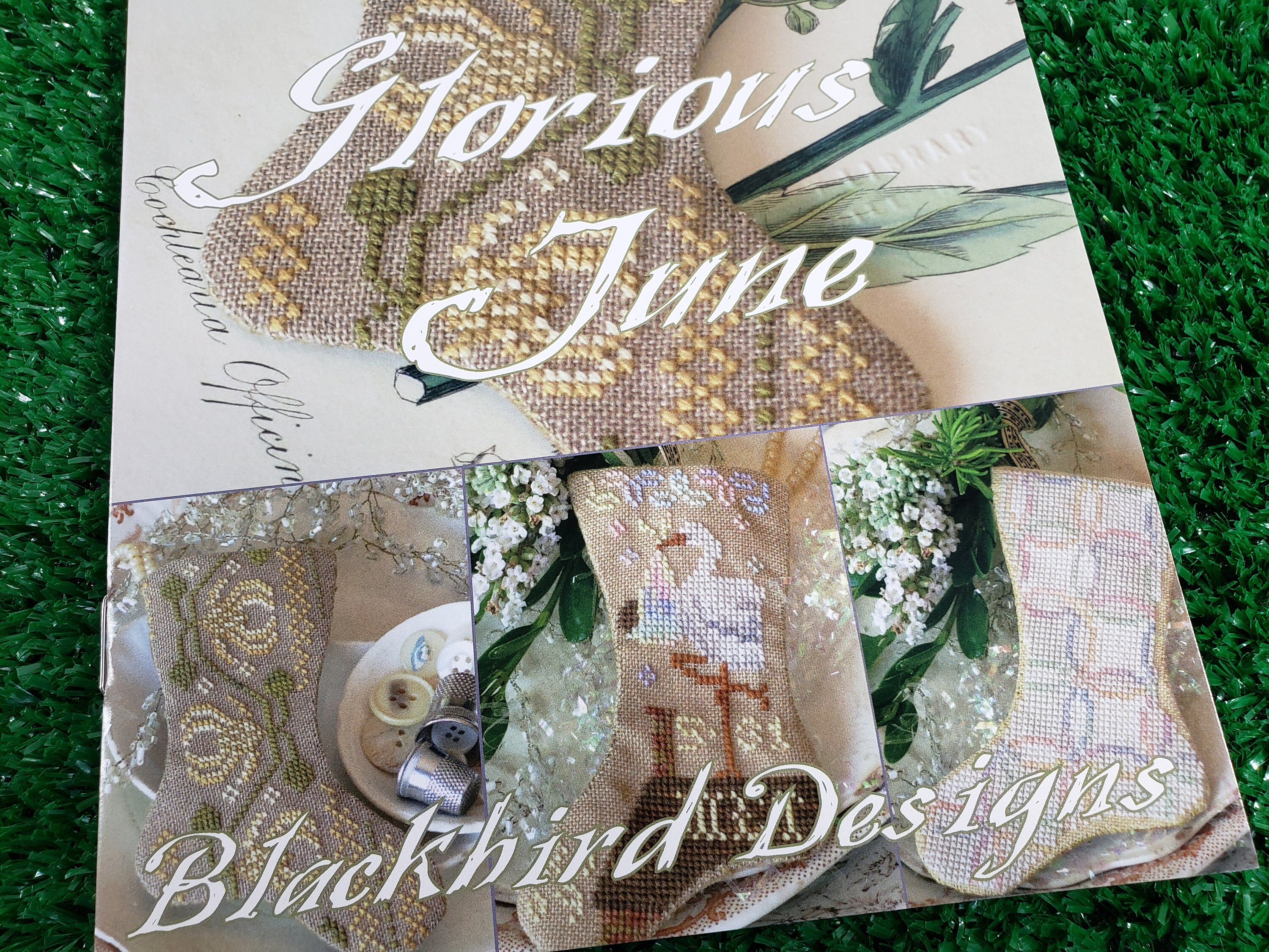 Glorious June - Cross Stitch Patterns Blackbird Designs - 3 Stockings ...