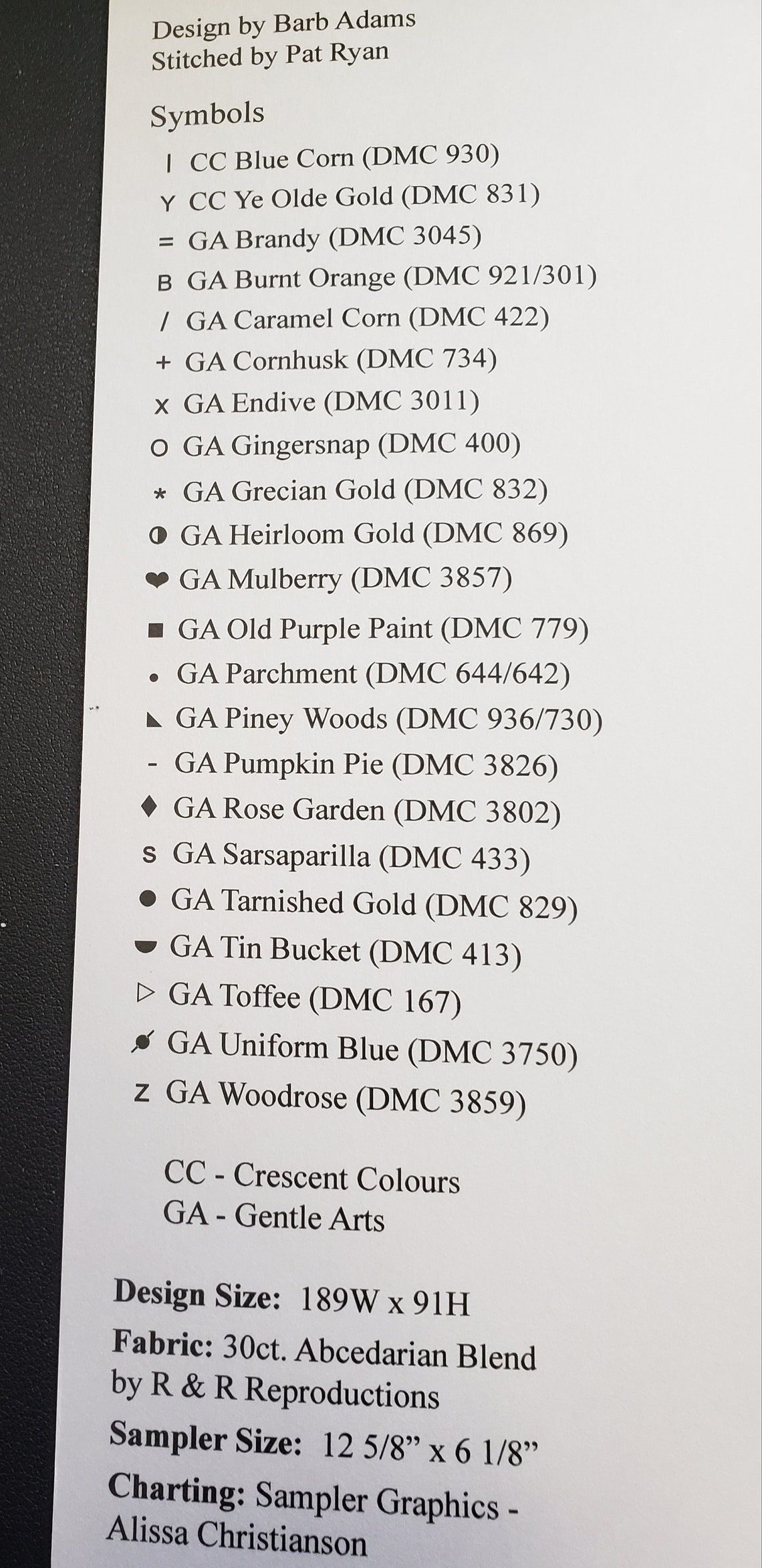 Feast of Friendship Cross Stitch Pattern Chart Blackbird - Etsy