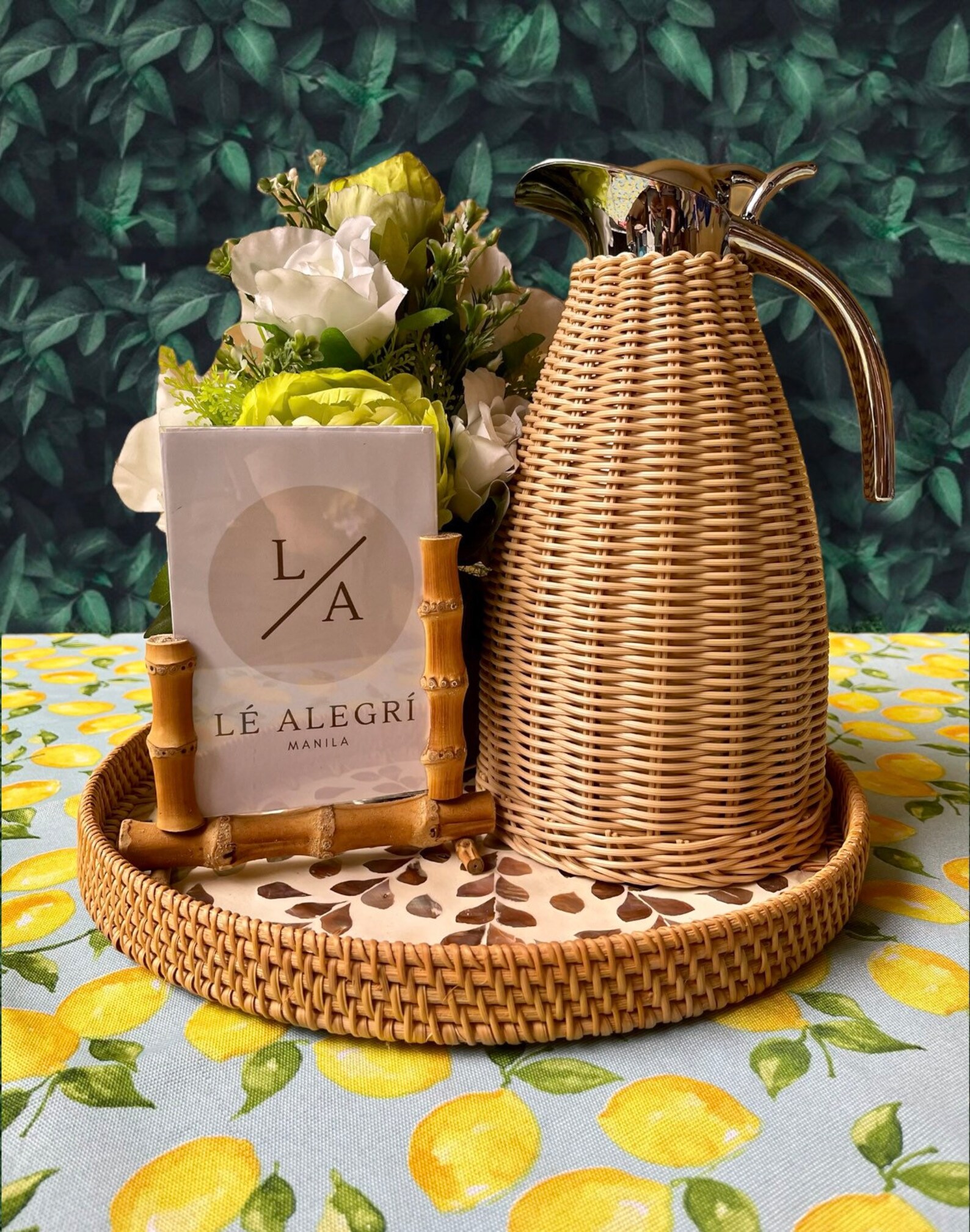 Insulated Rattan Wicker Pitcher - Etsy
