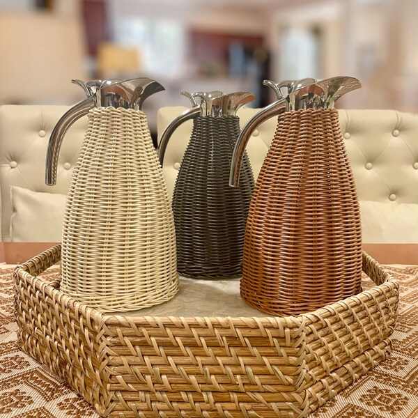 Wicker Pitcher - Etsy