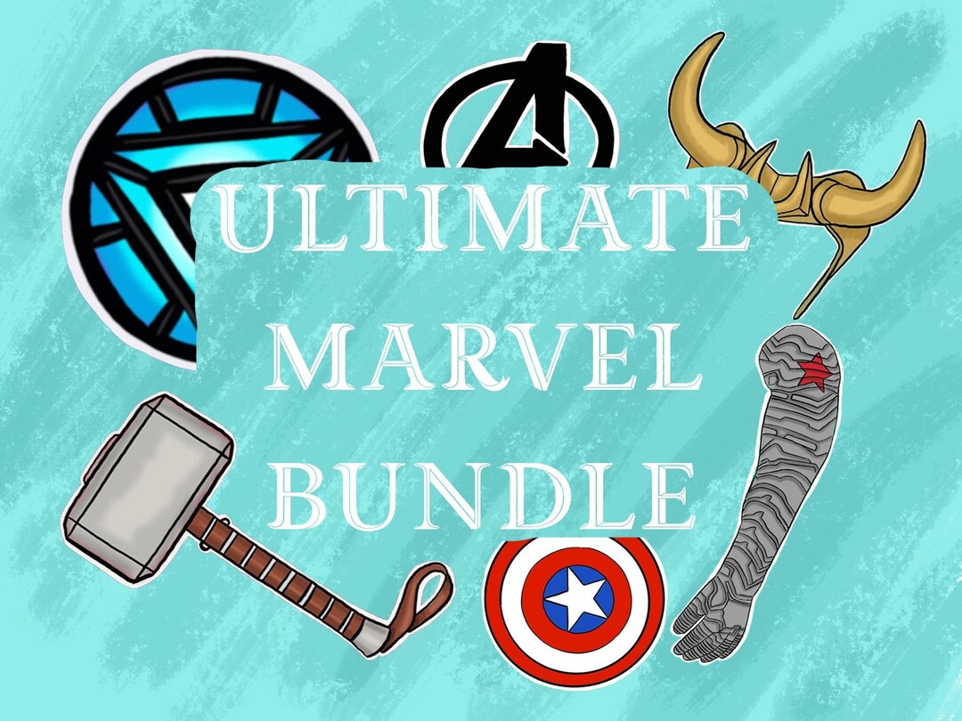 Ultimate Marvel Bundle Gift Box Marvel Gift Box Print Sticker Avengers ...