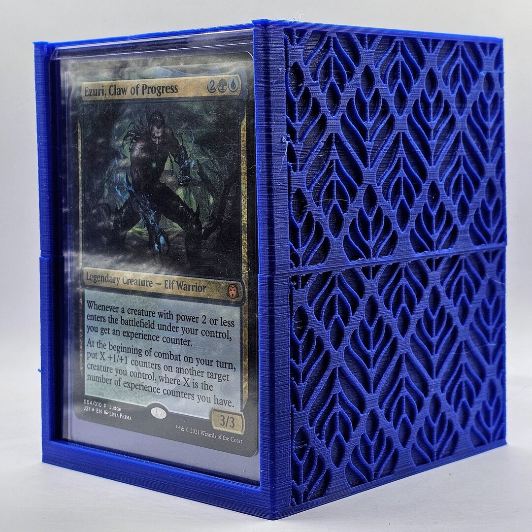 3D Printed MTG Deck Box – Leaf Pattern EDH Commander Storage - Etsy