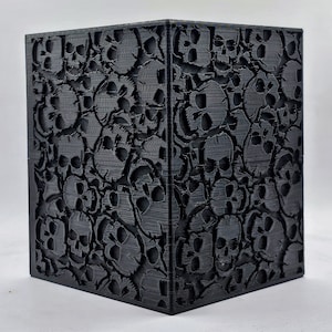 Custom 3D Printed MTG EDH Deck Box With Skull Pattern - Carry Your ...