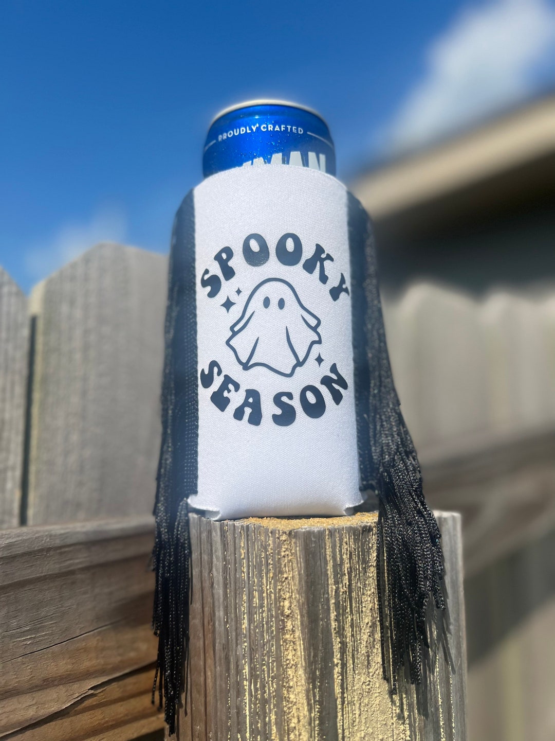 Spooky Season Can Cooler | Fringe Can Cooler | Halloween Party | Slim ...