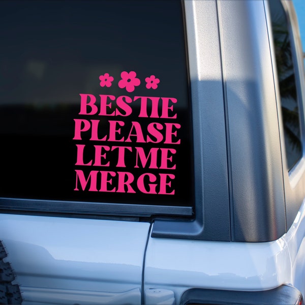 Let Me Merge Bestie Decal - Etsy