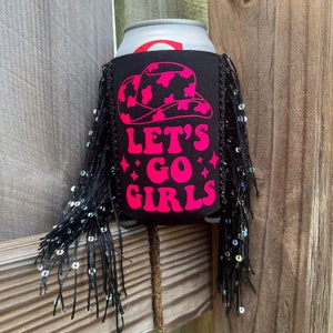 Let’s Go Girls Can Cooler | Fringe Can Cooler | Bachelorette Party ...