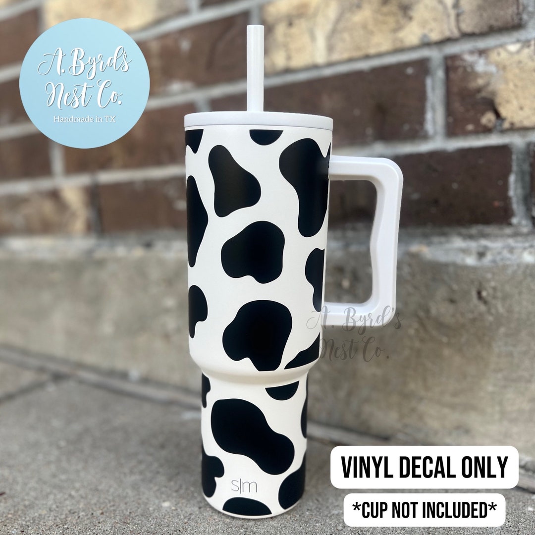 40oz Tumbler Permanent Vinyl Wrap | Cow Print Wrap | Vinyl Wrap | Trek ...