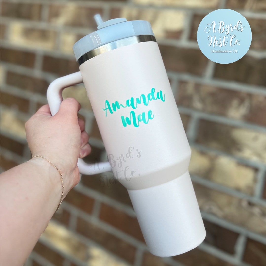 Tumbler Name Decal | Custom Tumbler Decal | Custom Quencher | Name Tag ...