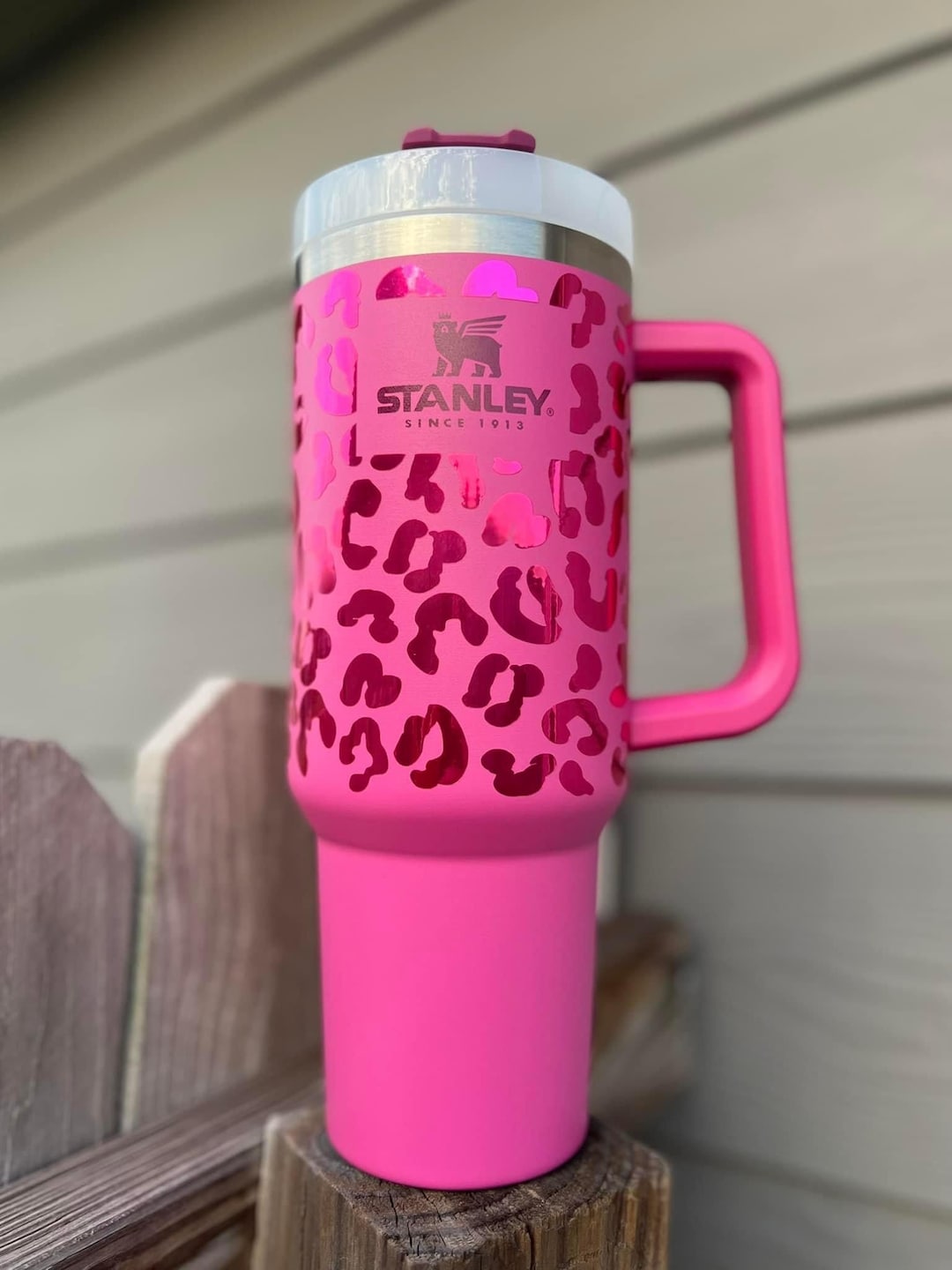 Leopard Azalea Hot Pink Stanley Quencher 40 Oz Stanley - Etsy