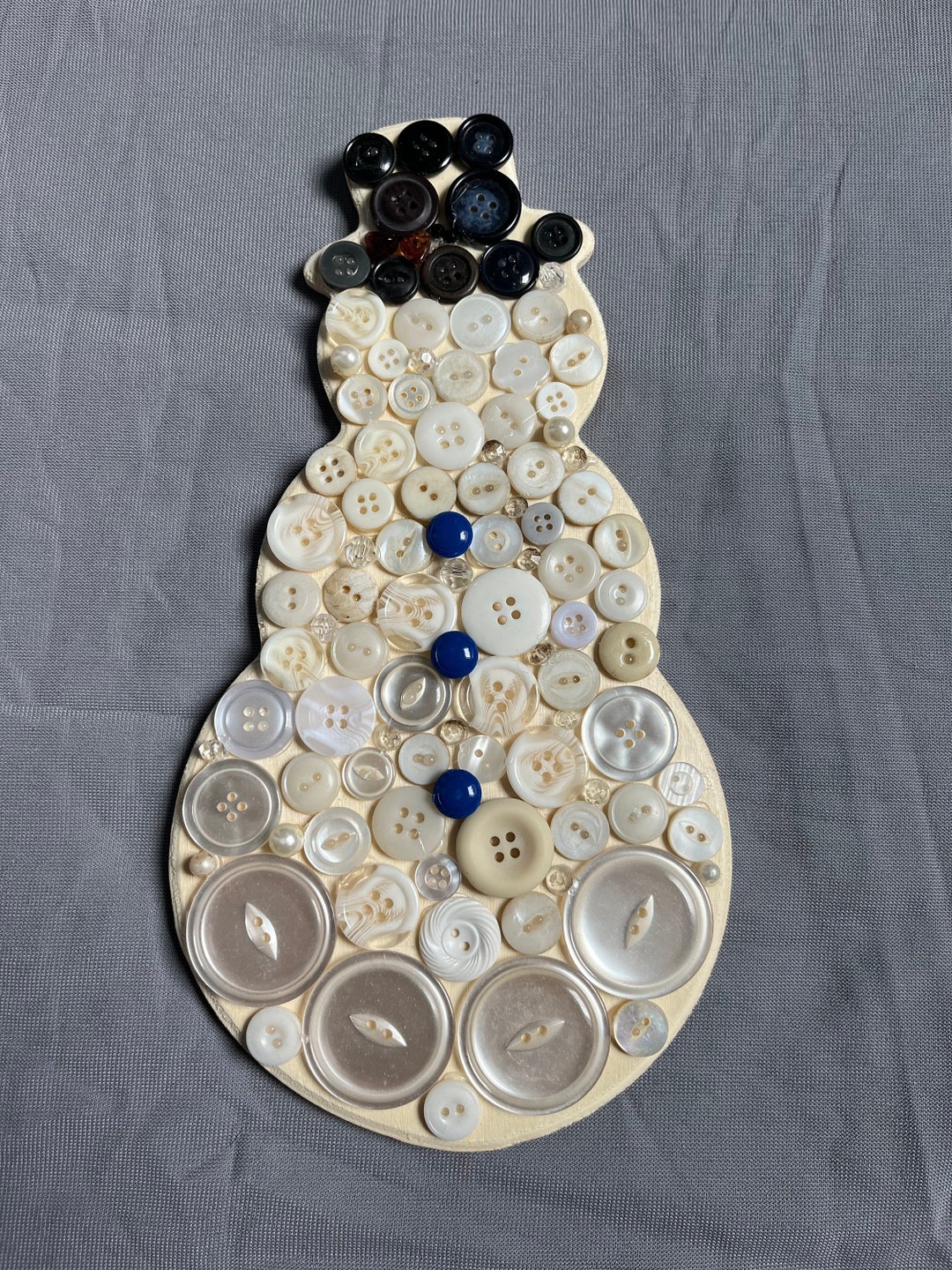 Snowman Button Art - Etsy