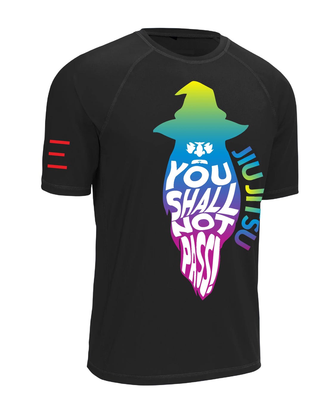 You Shall Not Pass!" Wizard Jiu-jitsu Rashguard - Tripping Gradient ...