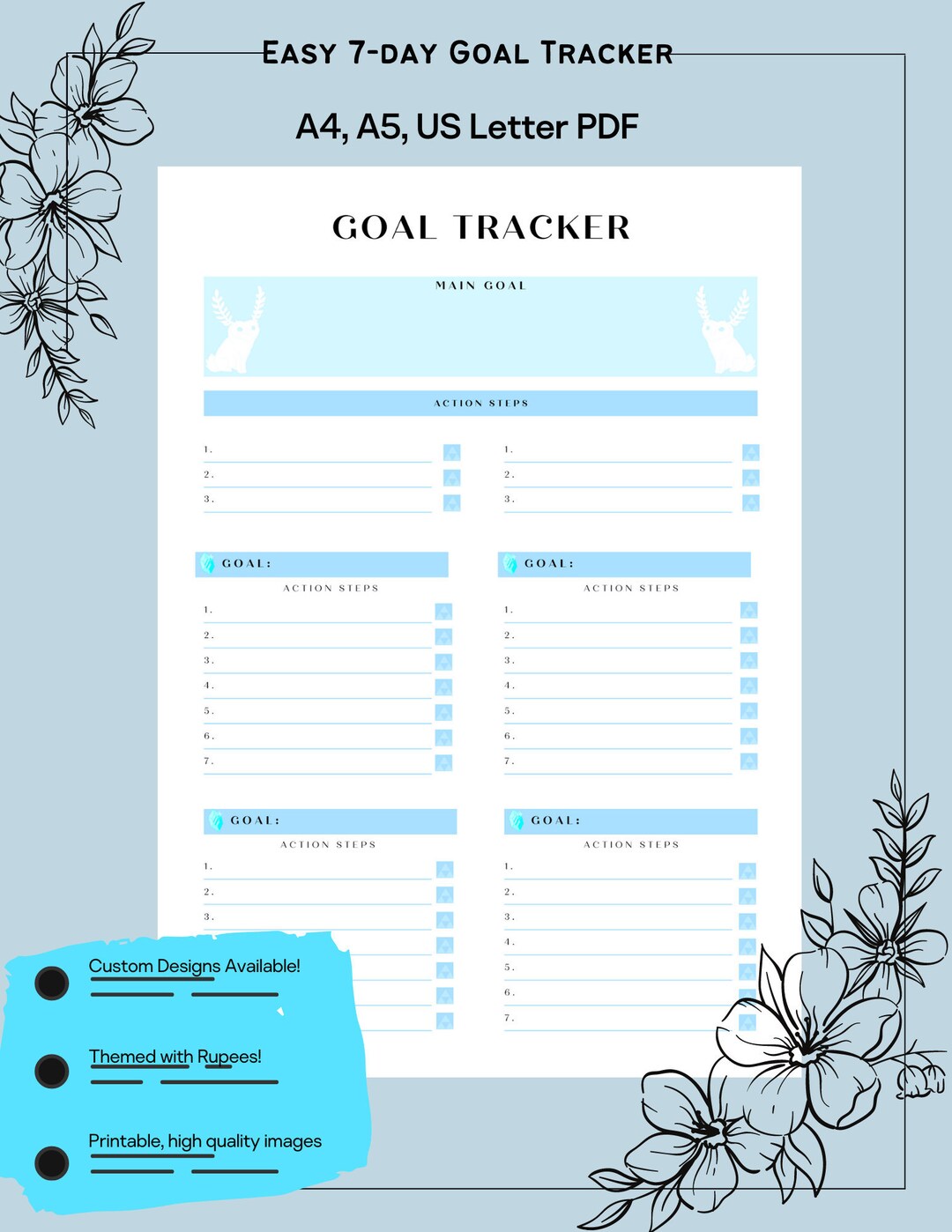 Zelda Inspirierter 7-Tage Goal Tracker Sofort Download PDF Kalender ...