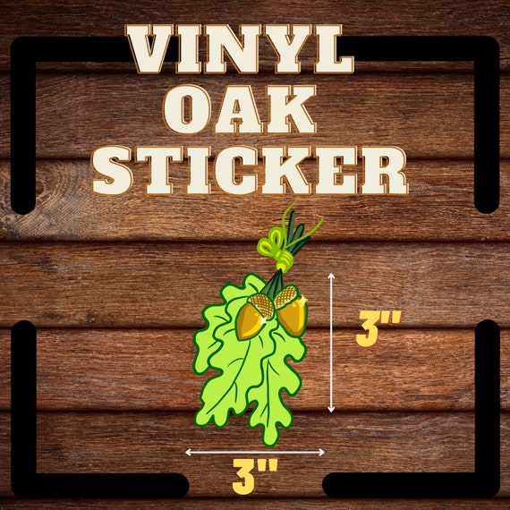 Bundle of Oak Vinyl Sticker Oak Leaf Sticker Green Witch | Etsy