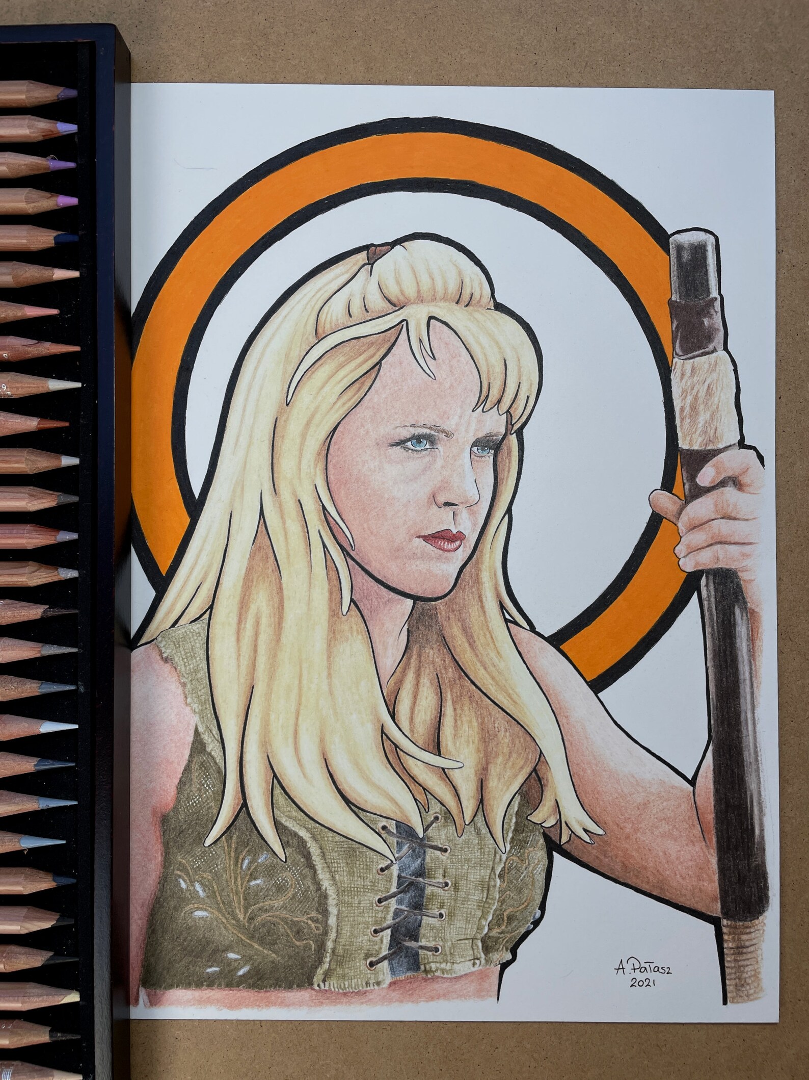 Original drawing Gabrielle Xena Warrior Princess | Etsy