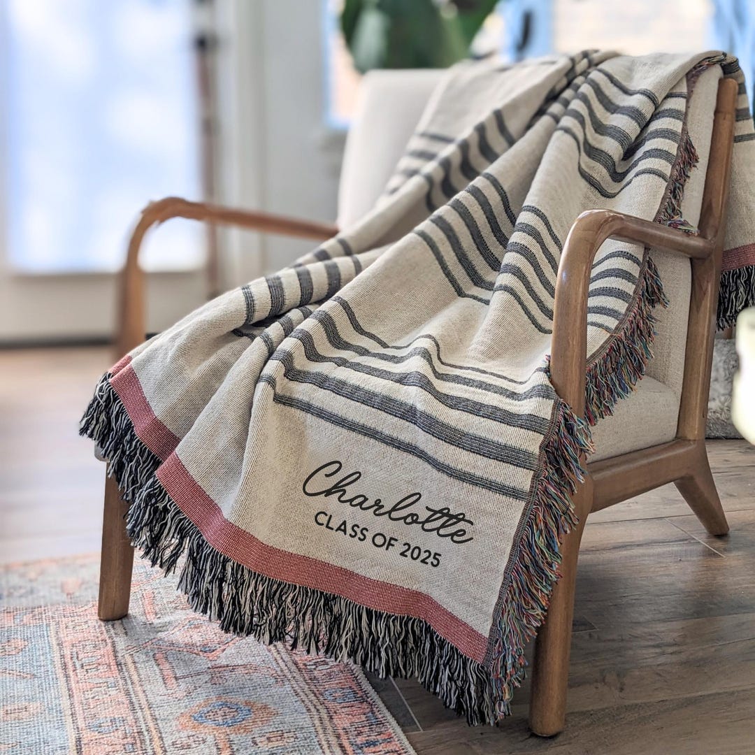 Custom Graduation Woven Throw Blanket | High School or College ...