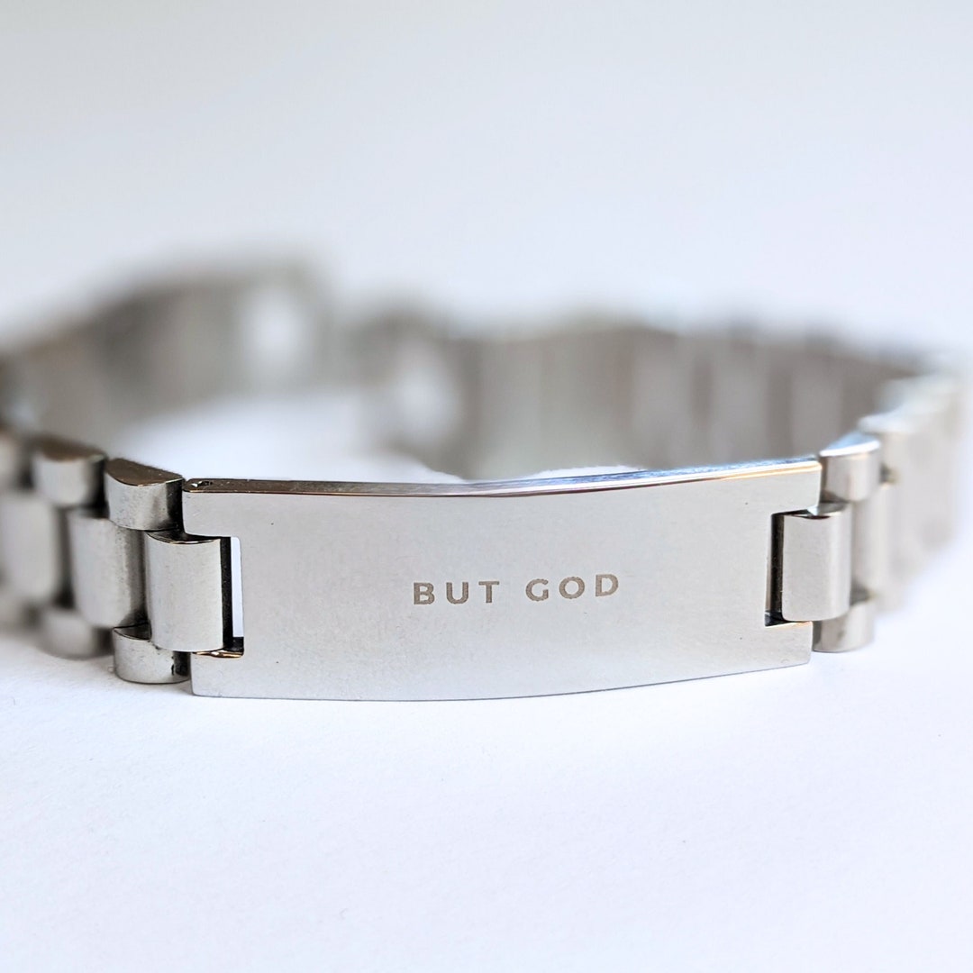 BUT GOD | Engraved Bracelet Gift for Him, Encouraging Christian Gift ...