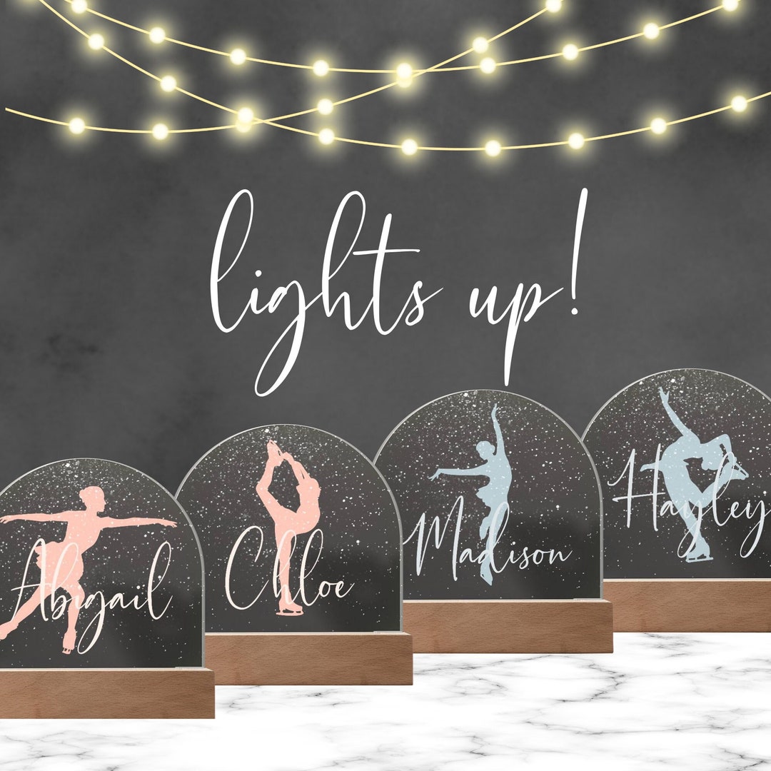 Personalized Ice Skater Gift, Figure Skating Snowglobe Acrylic Dome ...