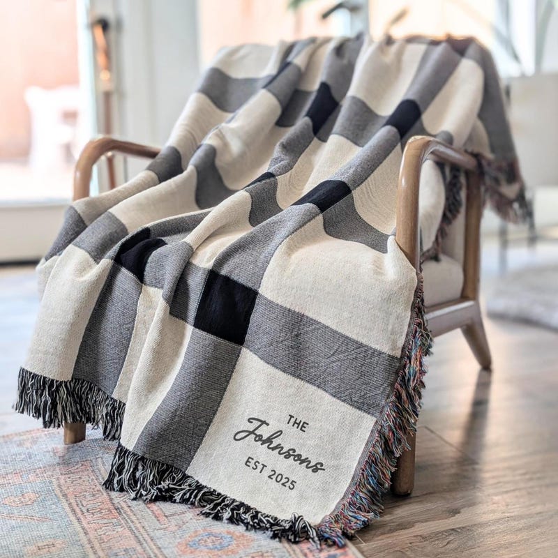 Blanket Woven Checker - Etsy