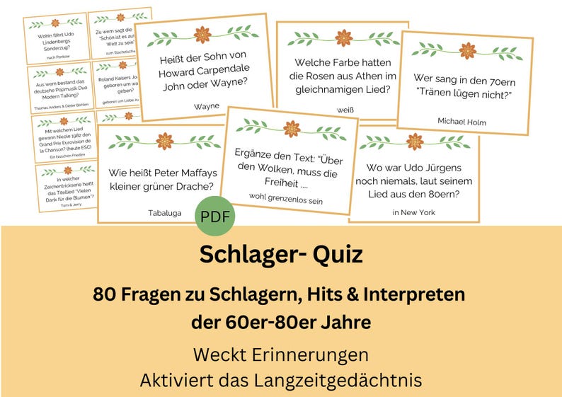 Schlager Quiz Fr Senioren Zum Ausdrucken