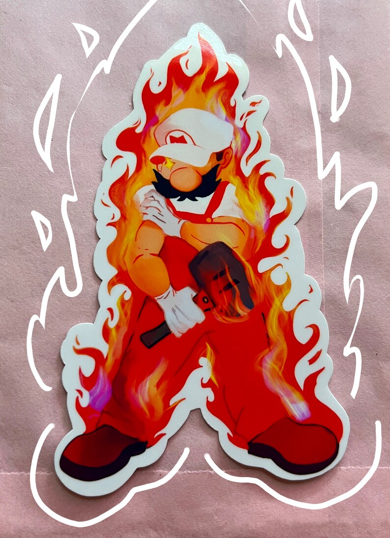 Super Mario Mario Sticker Pack Fanart Die Cut Stickers - Etsy