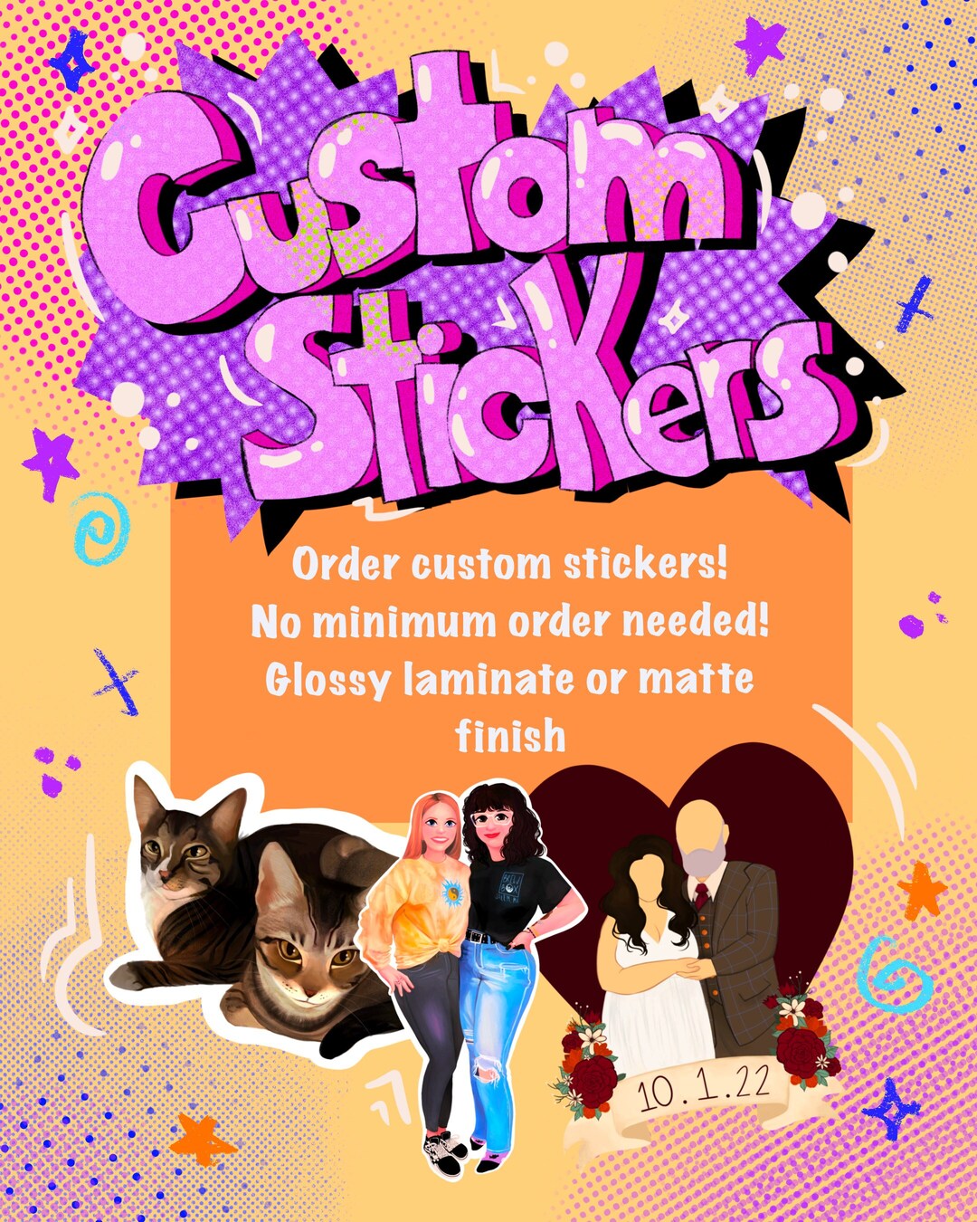 Custom Sticker Order Personalized Sticker Design and Order - Etsy