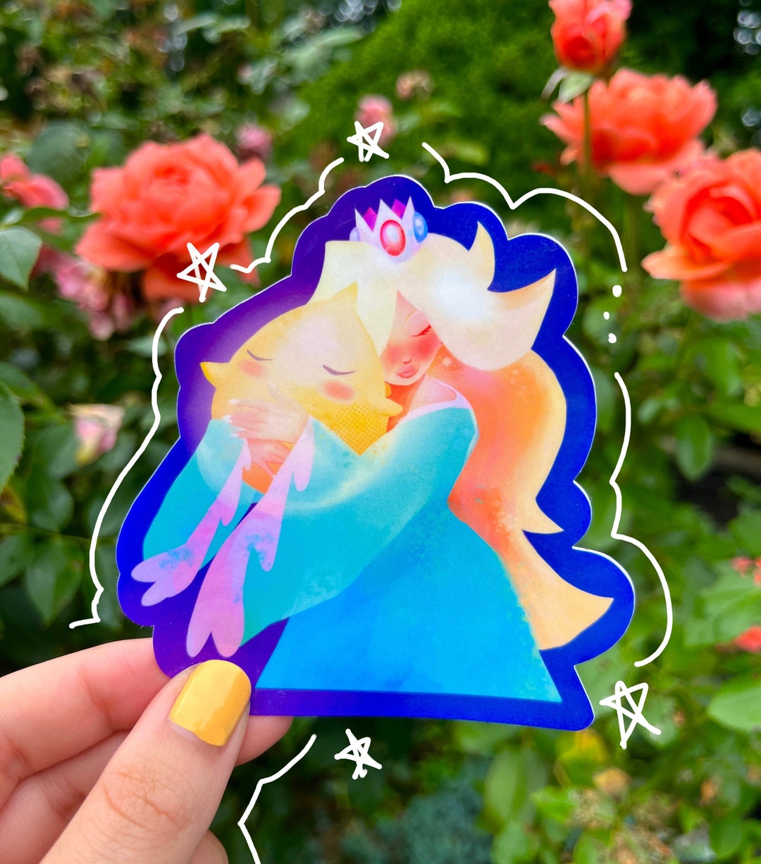 Rosalina and Luma Sticker | Super Mario Galaxy Fanart Laminated Sticker ...
