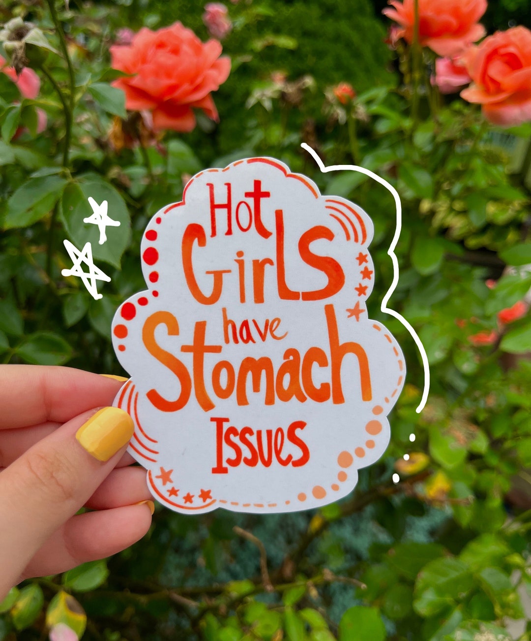Hot Girls Have Stomach Issues Sticker - Etsy