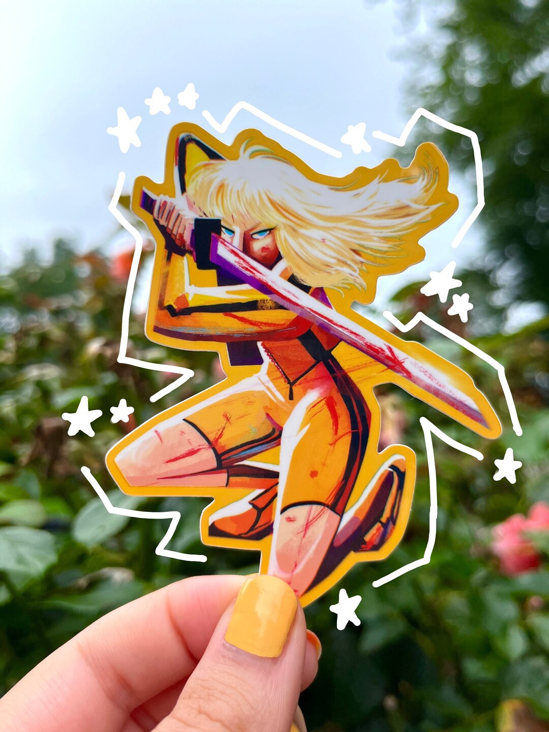 Kill Bill Fanart Sticker Kill Bill Vol 1 the Bride Laminated Sticker ...