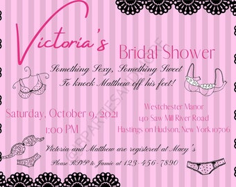 Pink Victoria Secret Invitation - Etsy